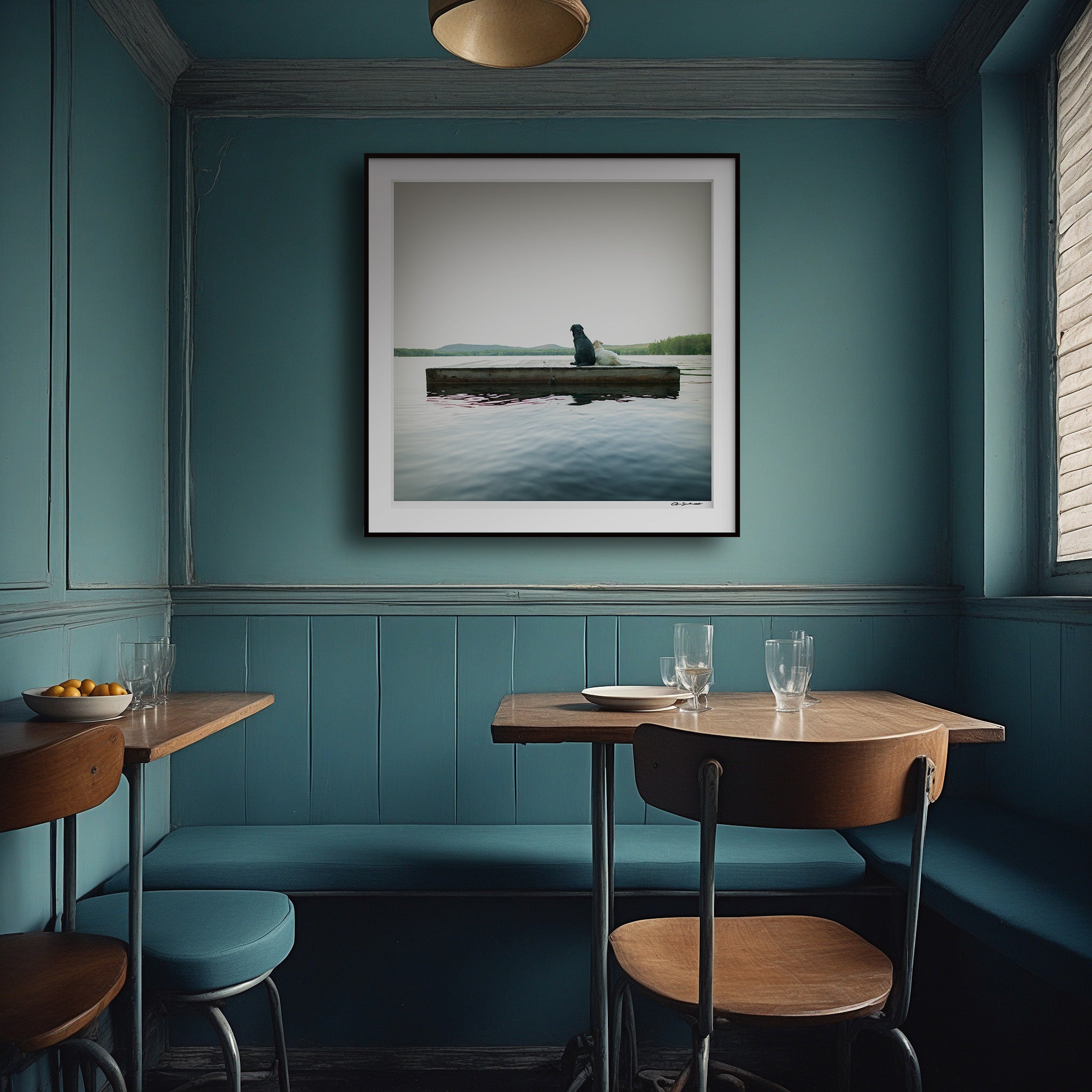 Adrift - Limited Edition Labrador Lake Dog Art Print by Ron Schmidt ...